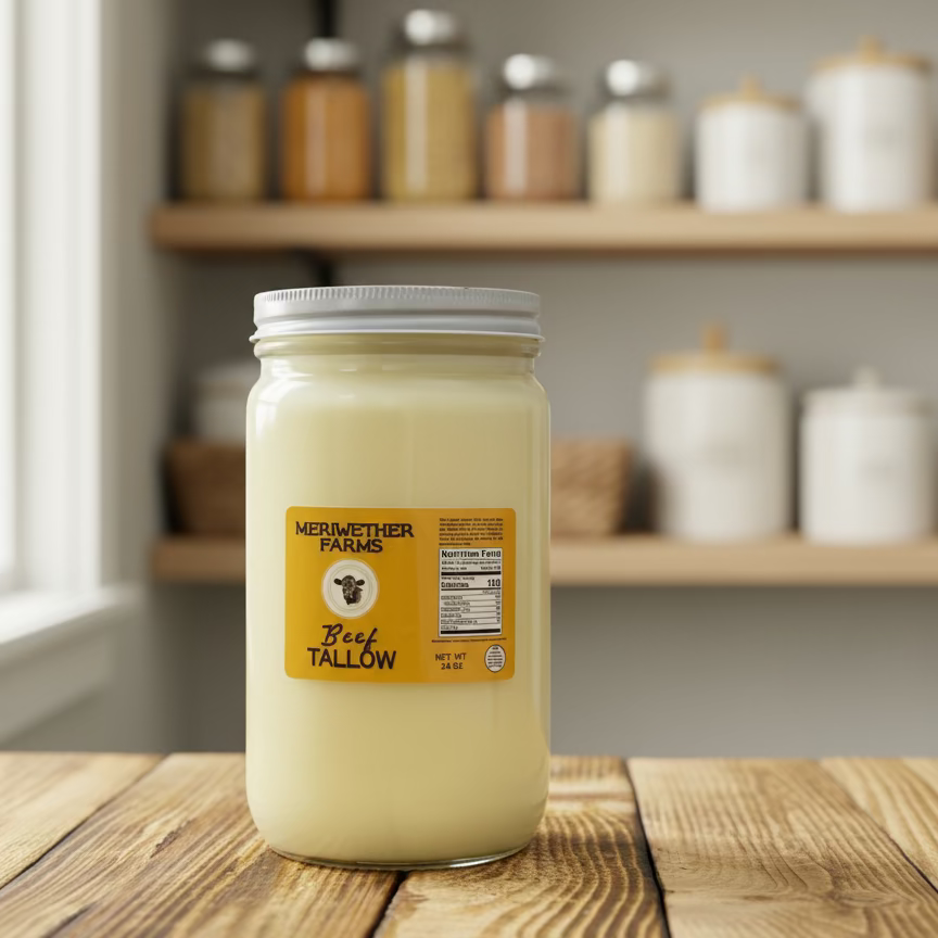 Pure Beef Tallow (Quart Jar) – MERIWETHER FARMS